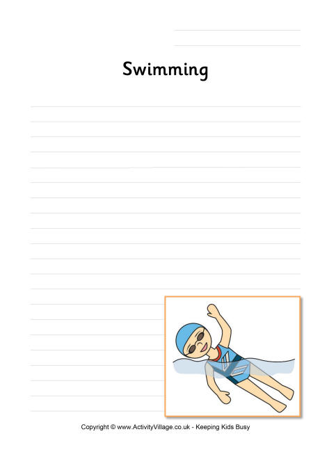 Swimming Printables | Activity Village