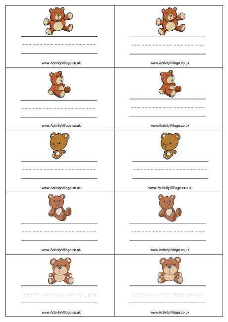 Teddy Bear Printables | Activity Village