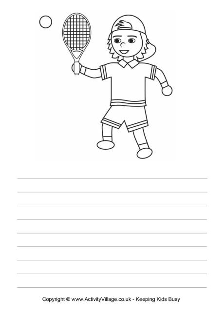 Sports Story Paper | Activity Village