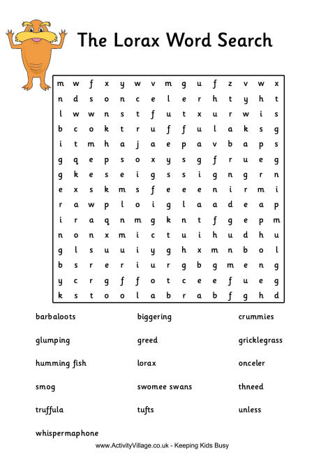 The Lorax Activities for Kids