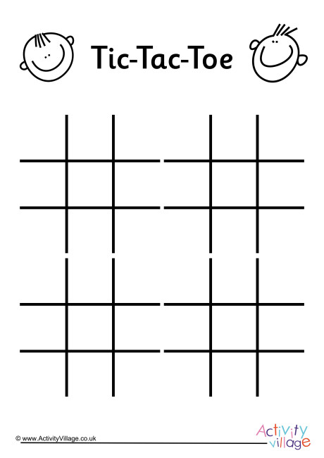 Tic-Tac-Toe Grid Medium | Activity Village