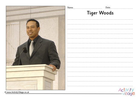 Tiger Woods Story Paper 2 | Activity Village
