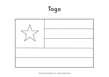 Togo Flag Colouring Page | Activity Village