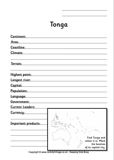 Tonga | Activity Village