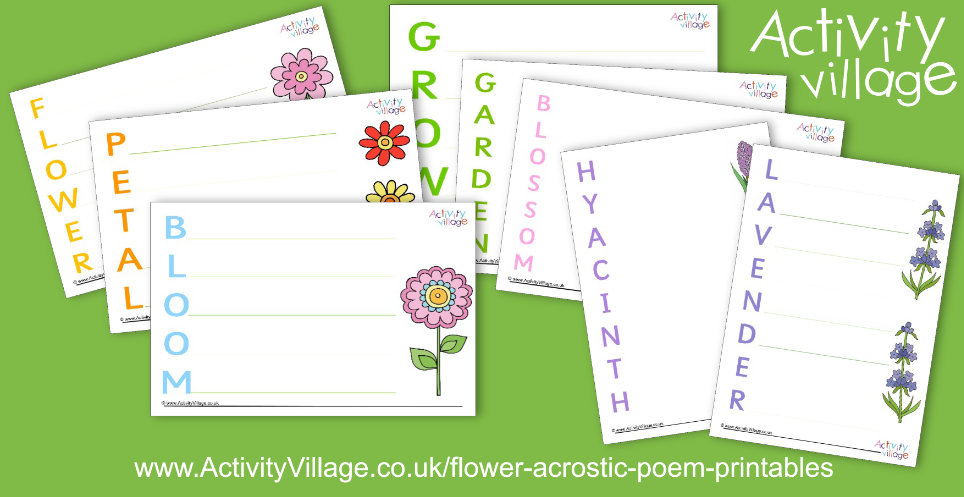 We've Been Topping Up Our Flower Acrostic Poem Printables | Activity ...