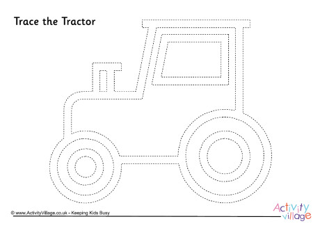 Tractor Tracing Page 1 | Activity Village
