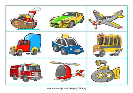 Transport Matching Cards | Activity Village