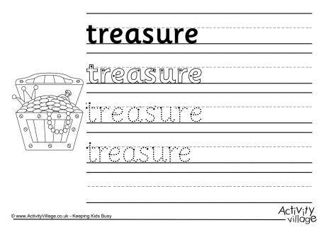 Pirate Handwriting Worksheets | Activity Village