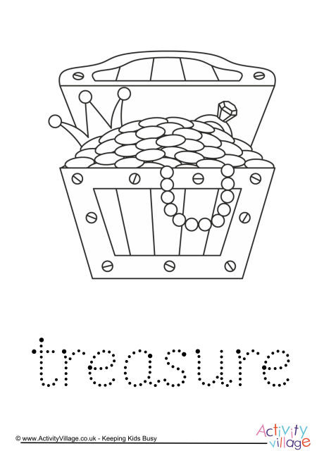 Treasure Word Tracing | Activity Village