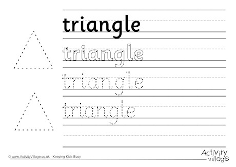 Shape Handwriting Worksheets | Activity Village