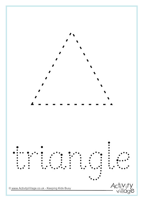 Triangle Word Tracing | Activity Village