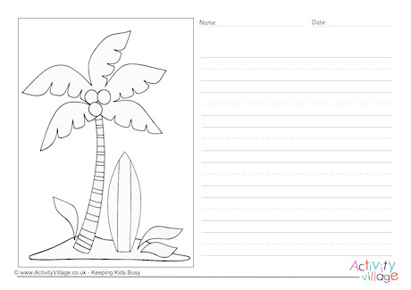 Tropical Island Story Paper | Activity Village