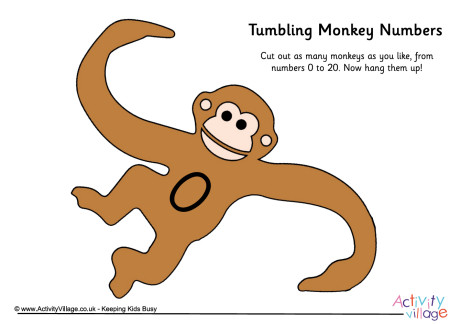 Tumbling Monkey Numbers - Large | Activity Village