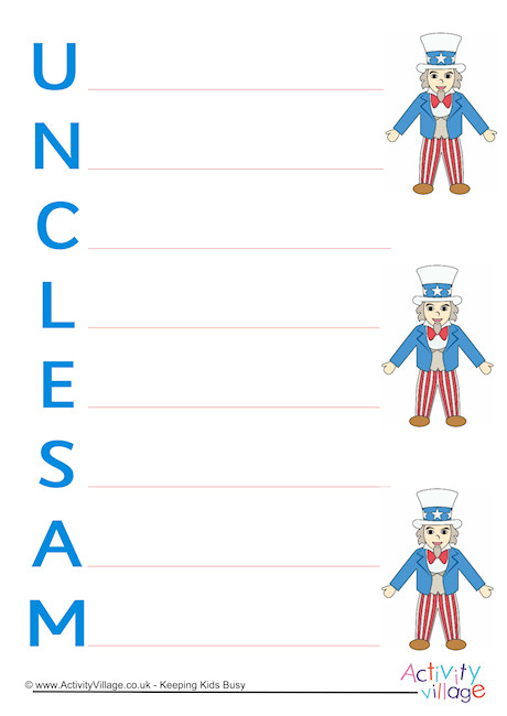 Uncle Sam Activities for Kids