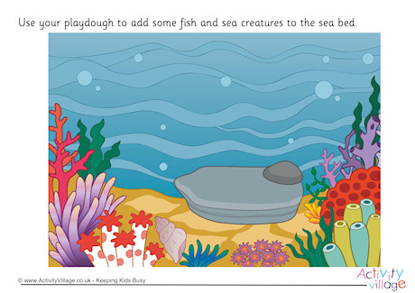 Under the Sea Playdough Mat | Activity Village