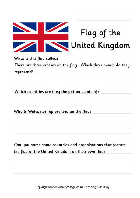 United Kingdom Flag Printables | Activity Village