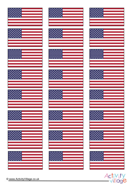 United States Mini Flags Printable | Activity Village