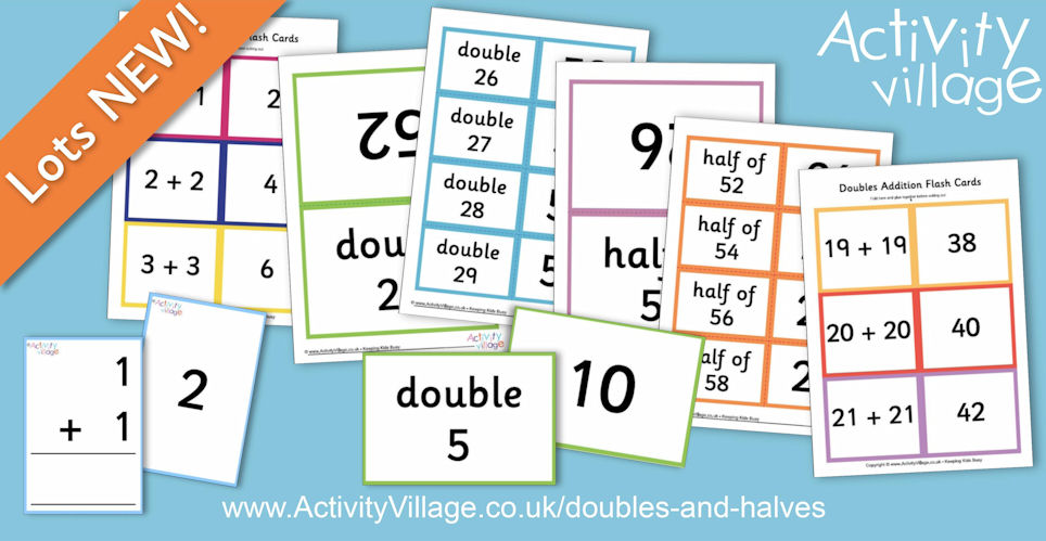 Useful Flash Cards to Help with Learning Doubles and Halves | Activity ...