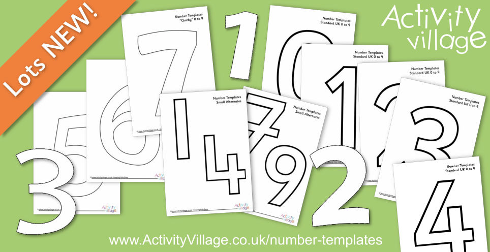 Useful Number Templates in Various Styles and Sizes | Activity Village