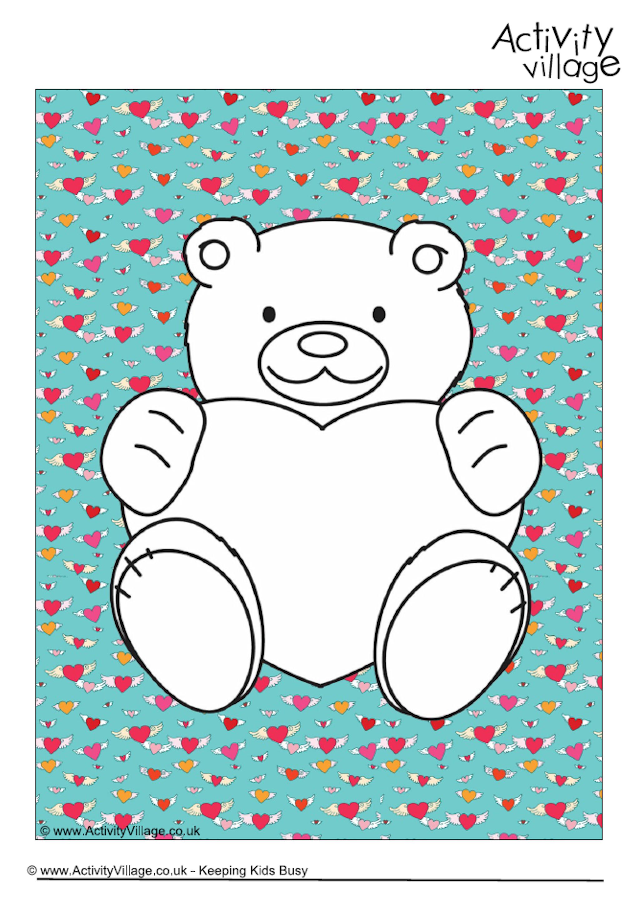 Teddy Bear Colouring Pages | Activity Village