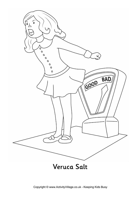 Veruca Salt Colouring Page | Activity Village