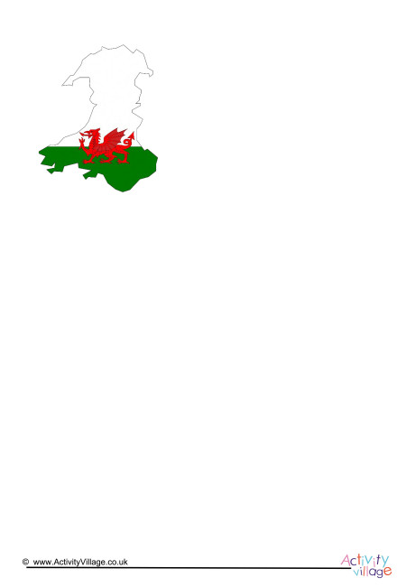 Wales Writing Paper | Activity Village