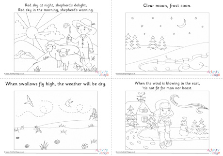 Weather Myths Colouring Pages | Activity Village