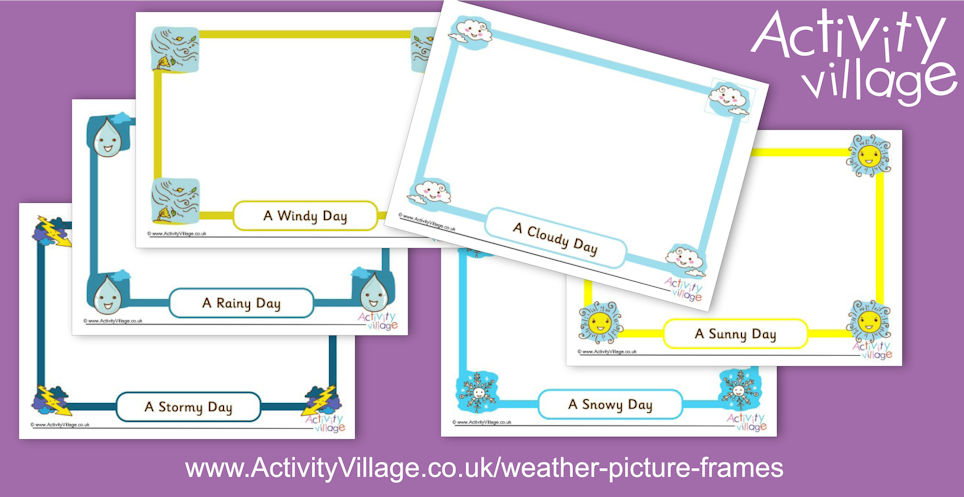 New Weather Picture Frames ... | Activity Village