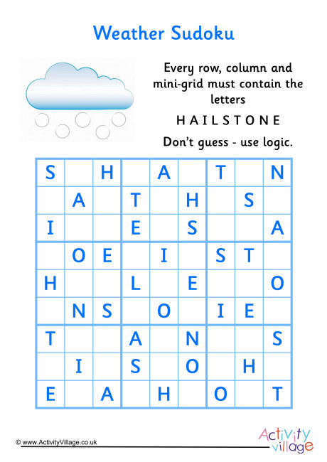 Weather Sudoku | Activity Village