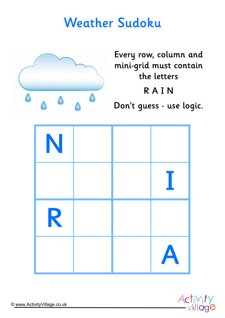 Weather Sudoku | Activity Village