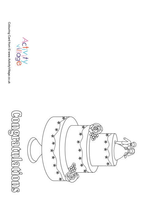 Wedding Colouring Cards | Activity Village