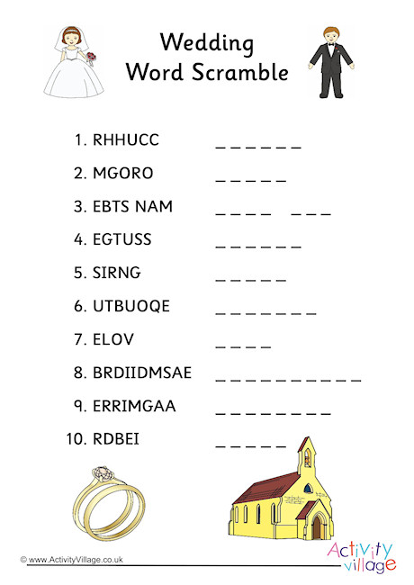 Word Scrambles | Activity Village