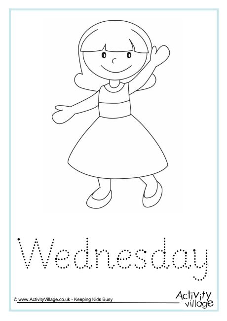 Wednesday Word Tracing | Activity Village