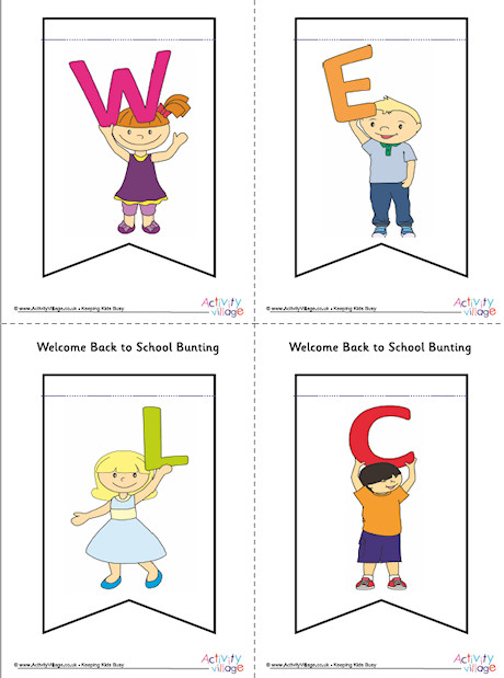 Welcome Back to School Printables | Activity Village