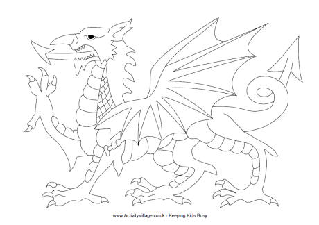 Welsh Colouring Pages | Activity Village