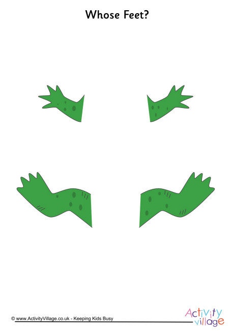 Whose Feet Crocodile | Activity Village