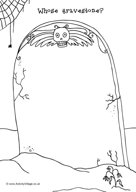 Whose Gravestone Doodle Page | Activity Village