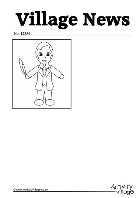 Famous People Newspaper Writing Prompts | Activity Village