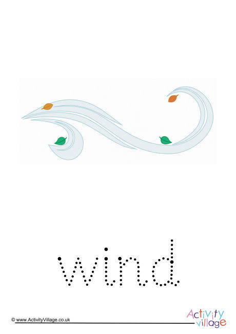 Wind Word Tracing | Activity Village