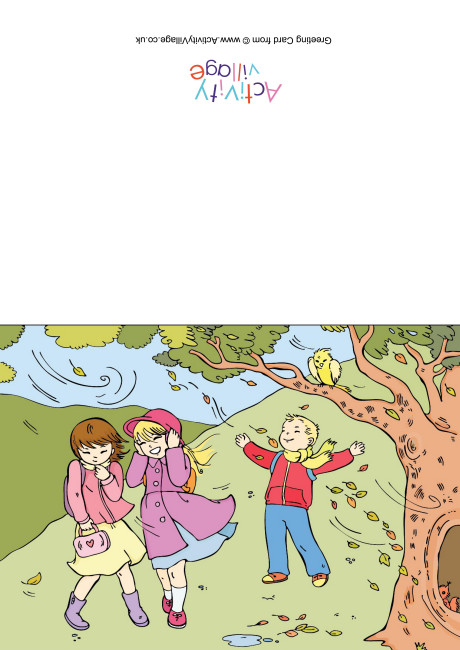 Windy Day Card | Activity Village