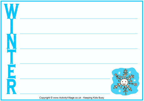 Winter Acrostic Poem Printables | Activity Village