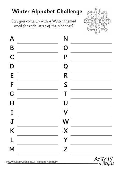 Alphabet Challenge Puzzles | Activity Village