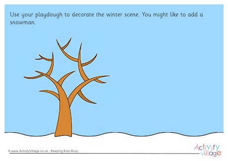 Winter Playdough Mats | Activity Village