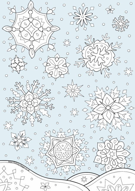 Snowflake Colouring Pages | Activity Village