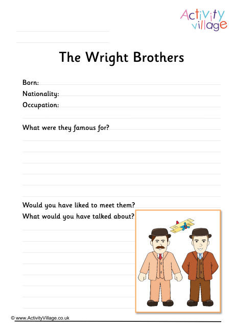 The Wright Brothers | Activity Village