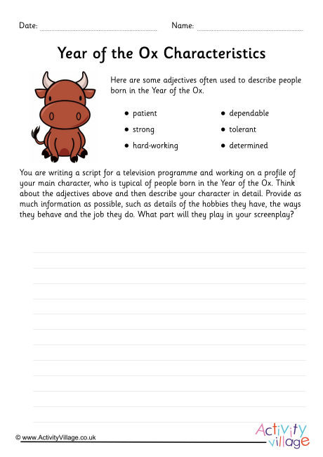 Year of the Ox Resources | Activity Village