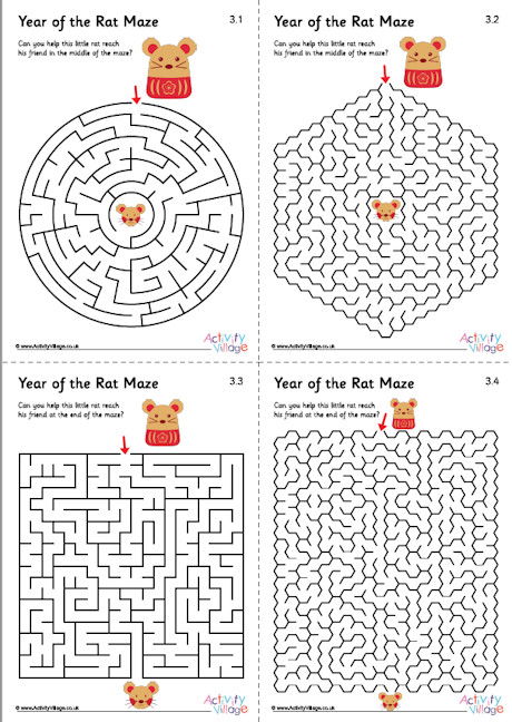Year of the Rat Mazes 3 | Activity Village