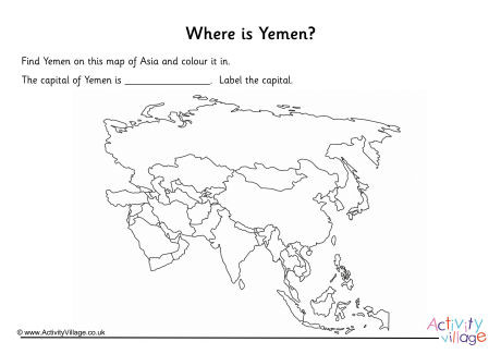 Yemen Location Worksheet | Activity Village
