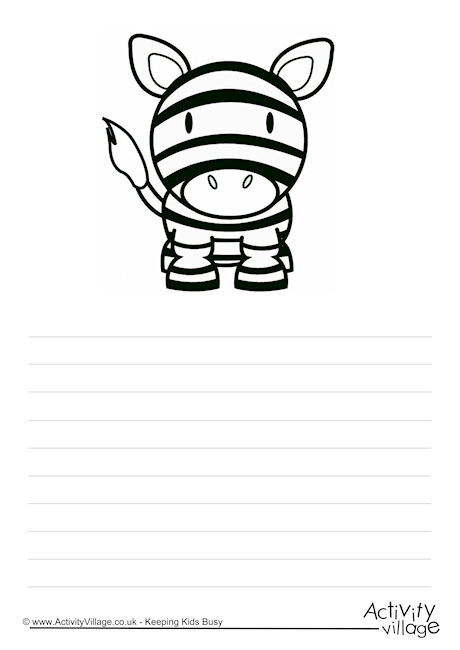 Zebra Story Paper | Activity Village